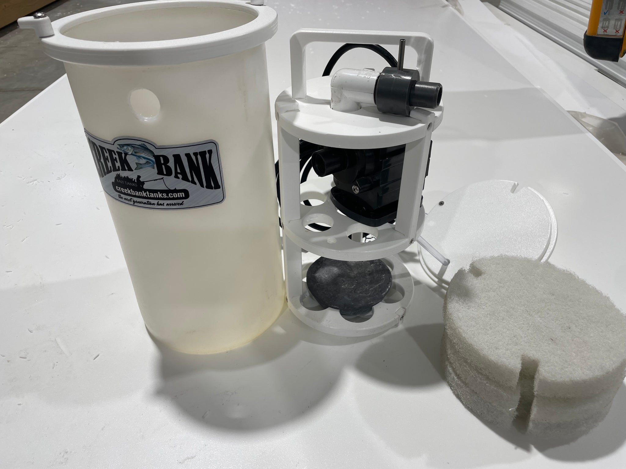 Shad Spa 2 -- Filter/aeration tube – Creek Bank Tanks LLC