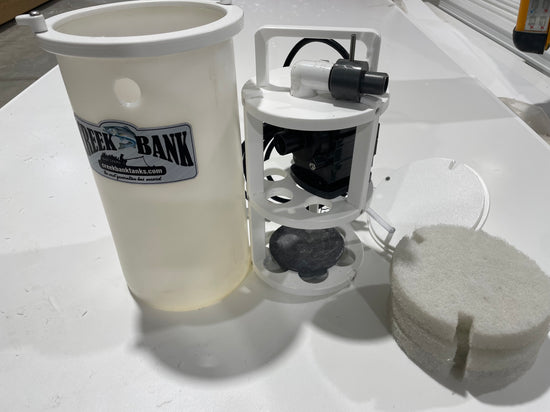 Shad Spa 2 -- Filter/aeration tube – Creek Bank Tanks LLC